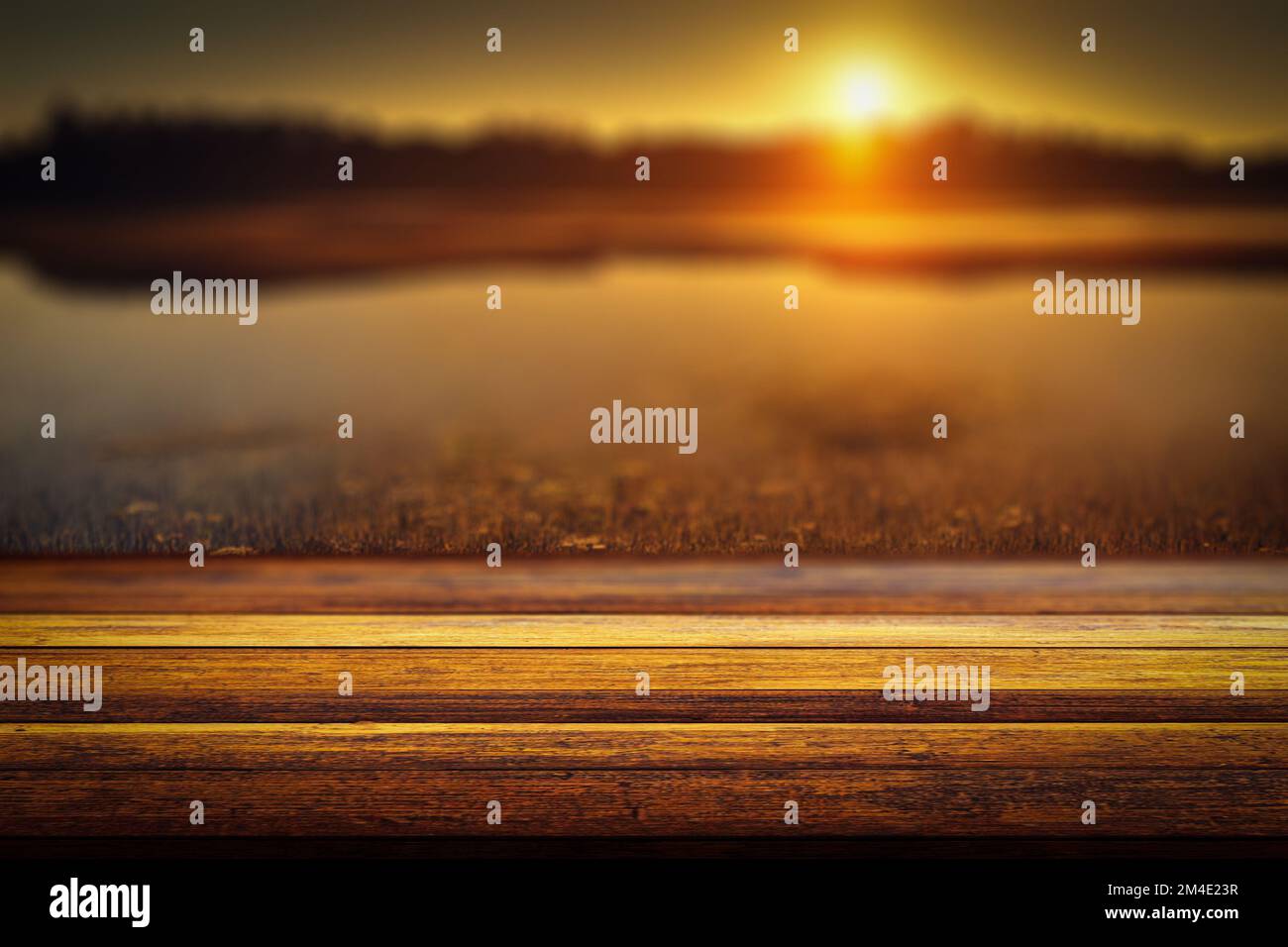 The beautiful golden sunset on a blurry background Stock Photo - Alamy