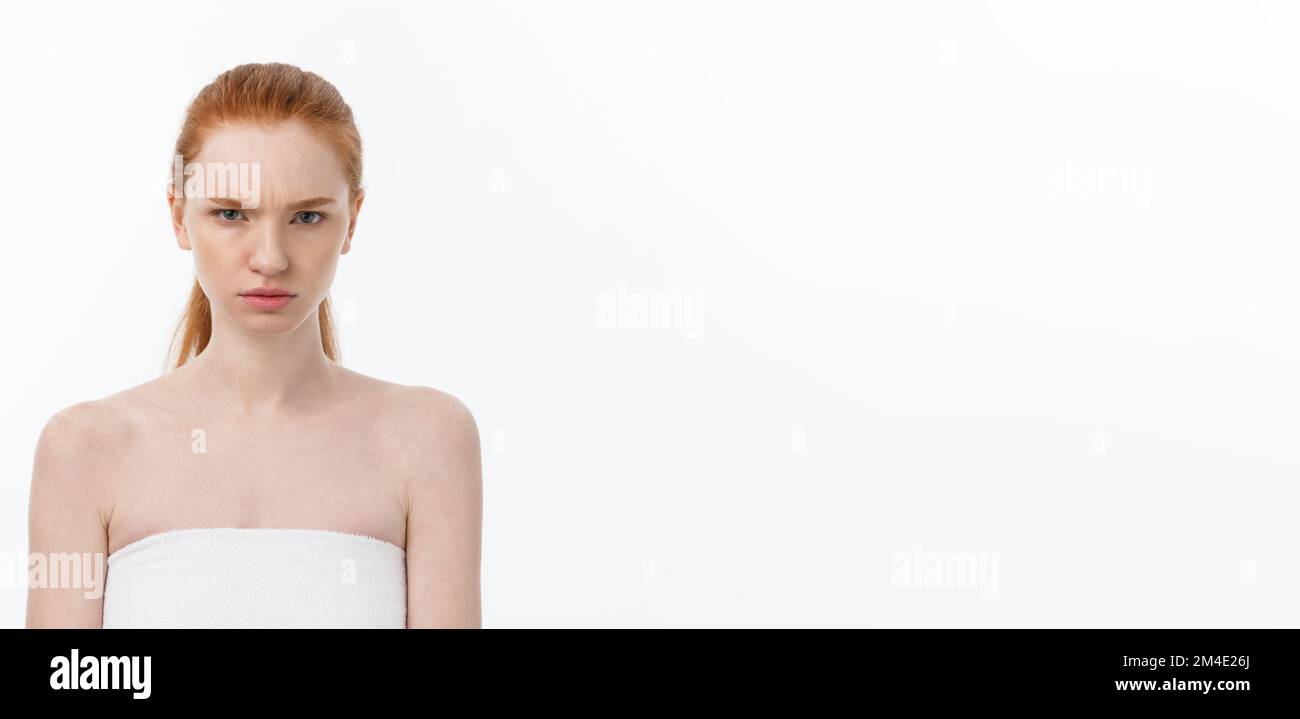 Portrait sad serious young woman with disappointed facial expression ...