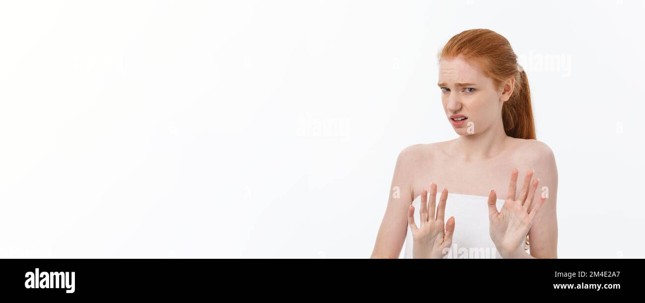 Portrait sad serious young woman with disappointed facial expression ...