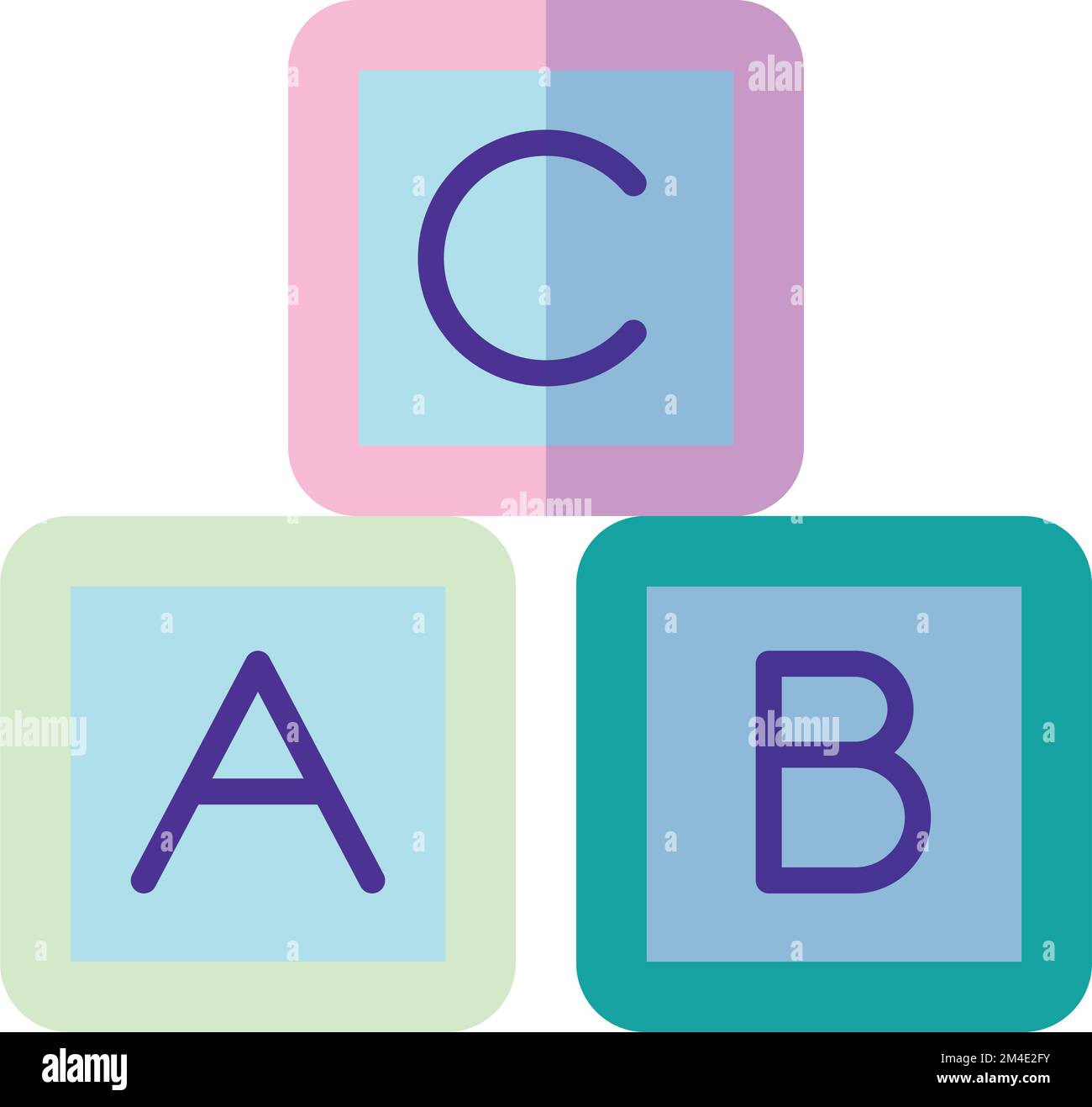Isolated cute alphabet cube toy icon Vector Stock Vector Image & Art ...