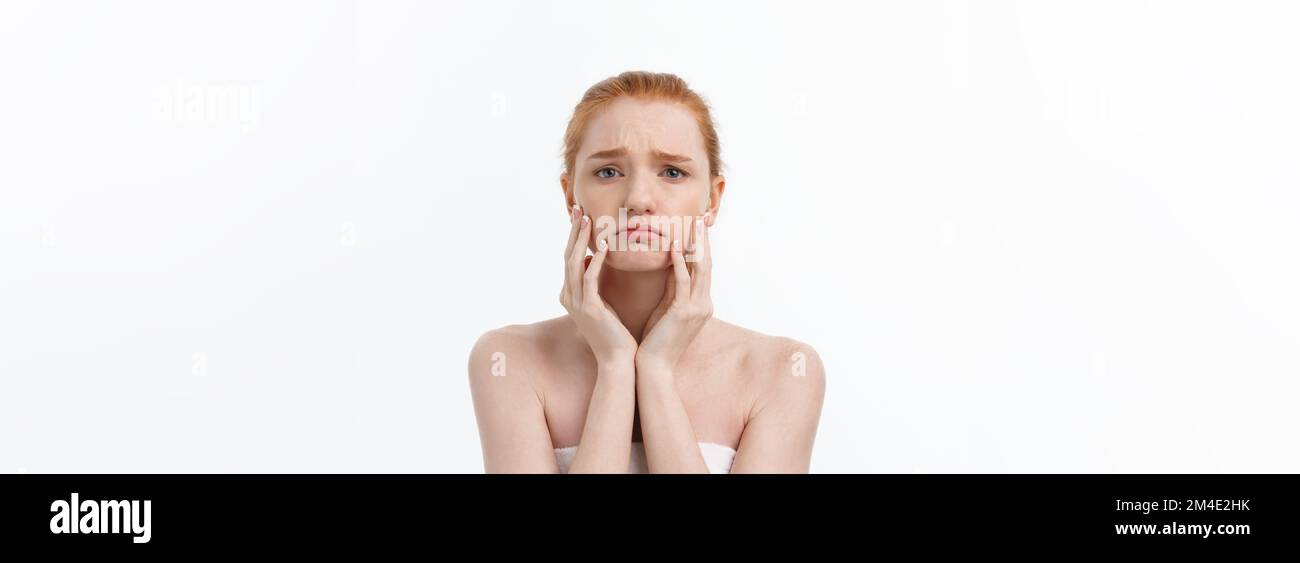 Portrait sad serious young woman with disappointed facial expression ...