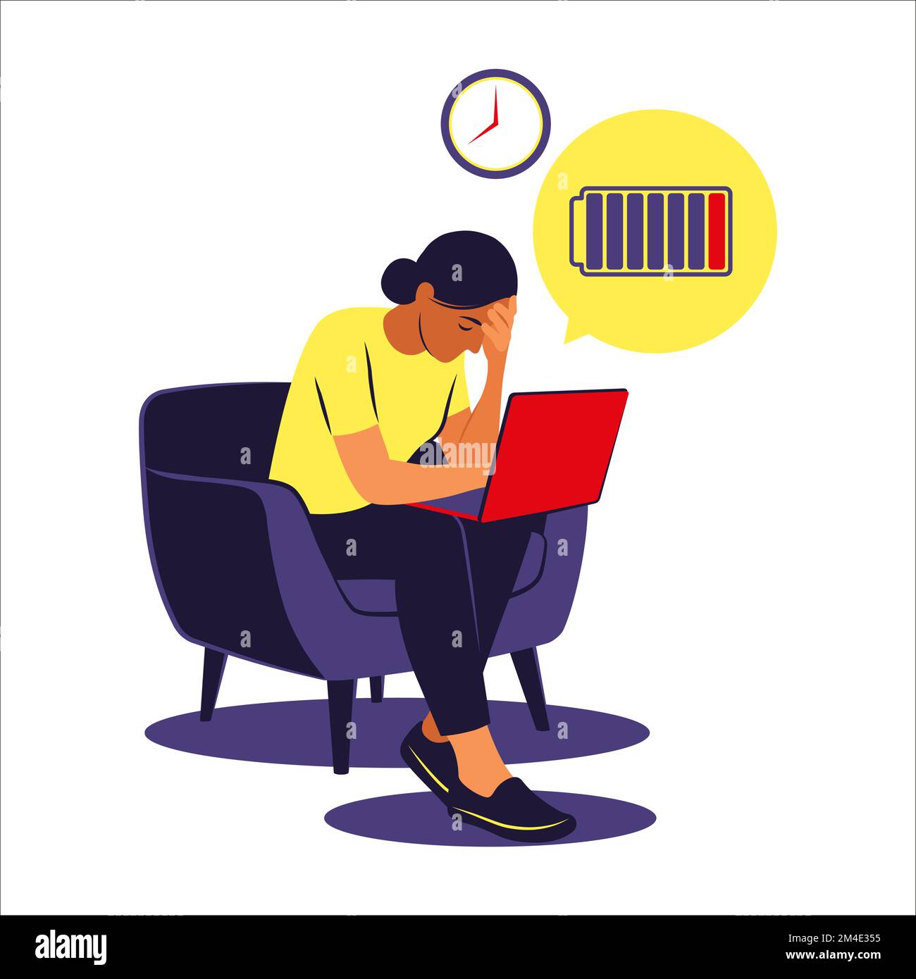 Professional burnout syndrome. Frustrated worker, mental health ...