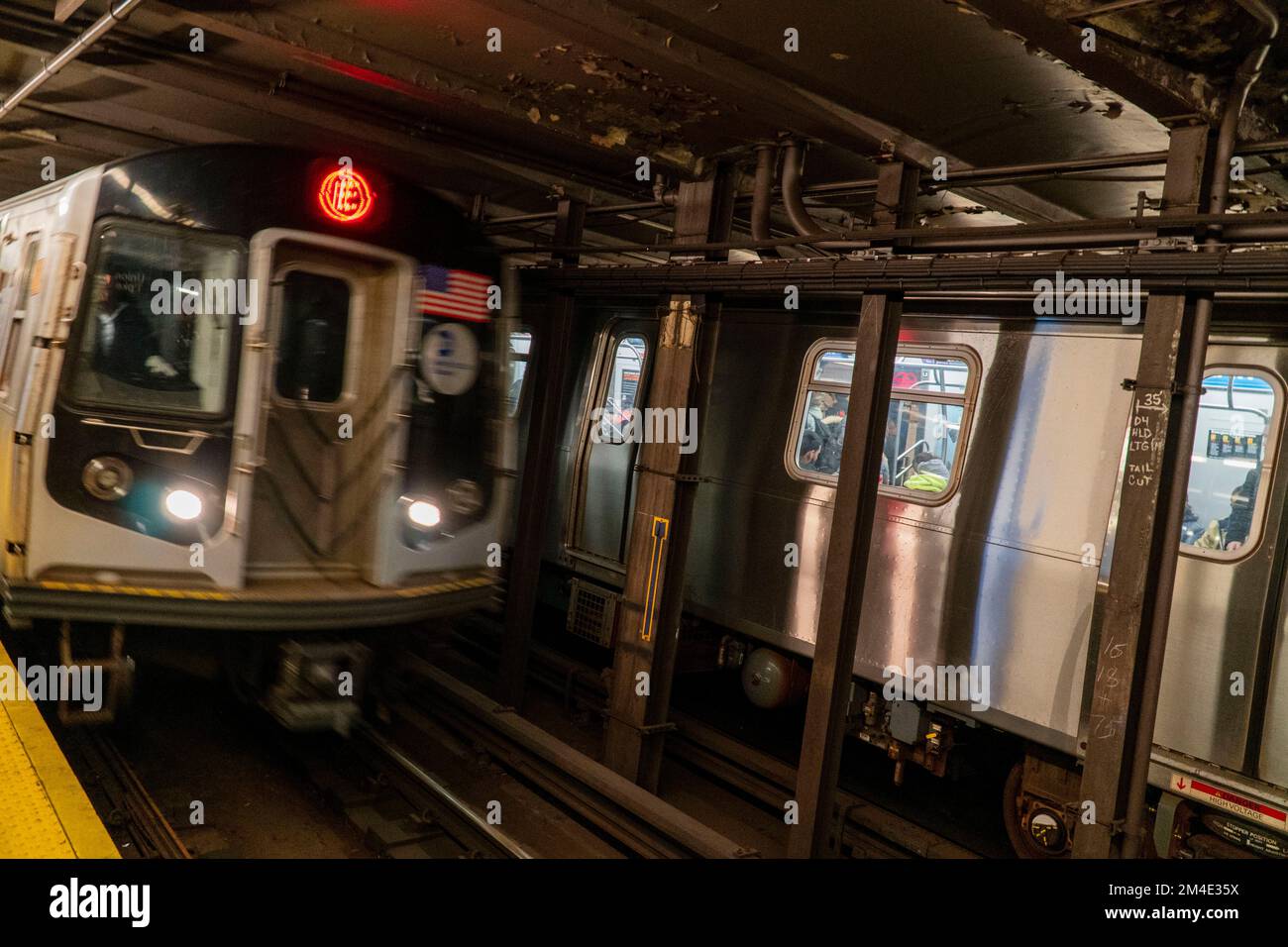 Nyc, Ny, USA. 14th Dec, 2022. The MTA announced schedule changes for certain subway lines as ...