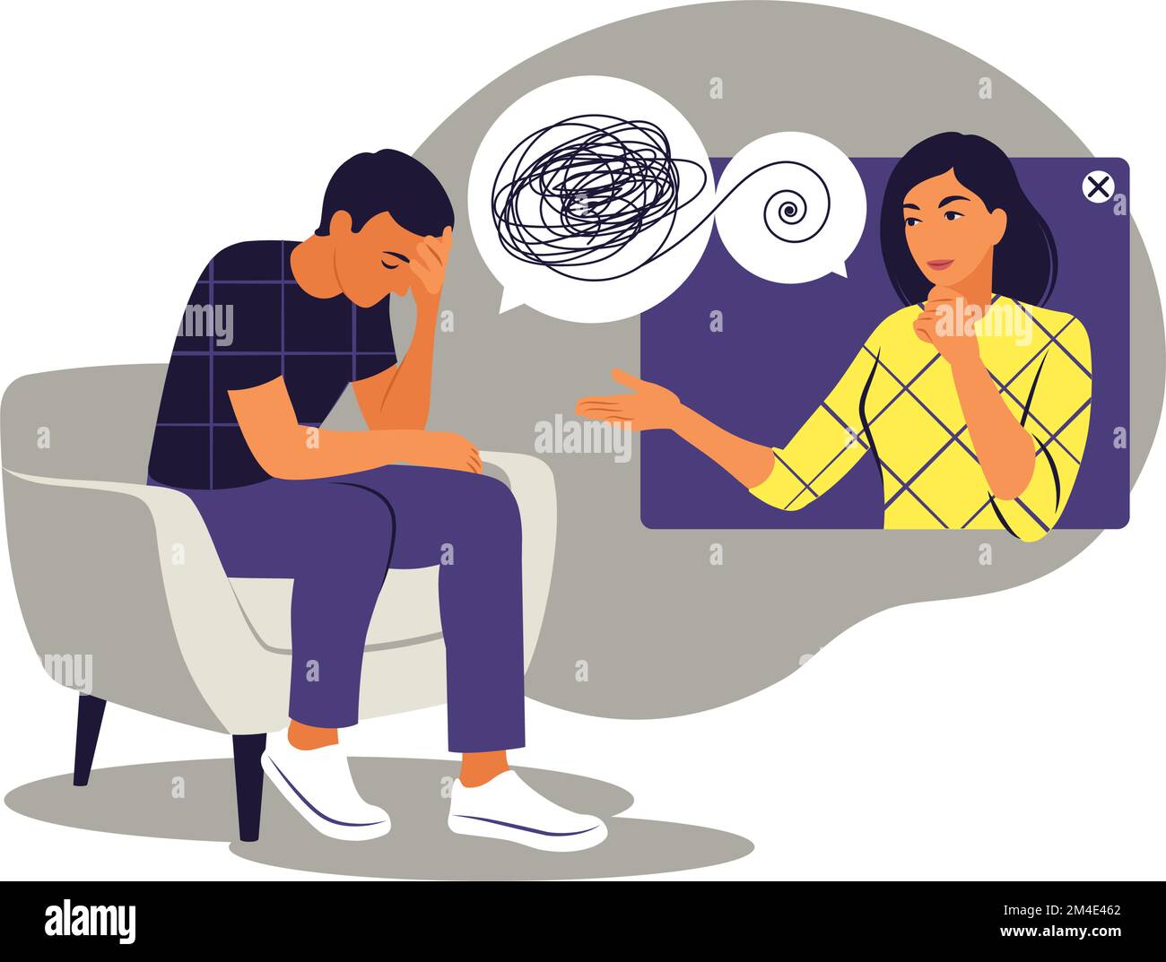 Psychological counseling concept. Psychological assistance service ...