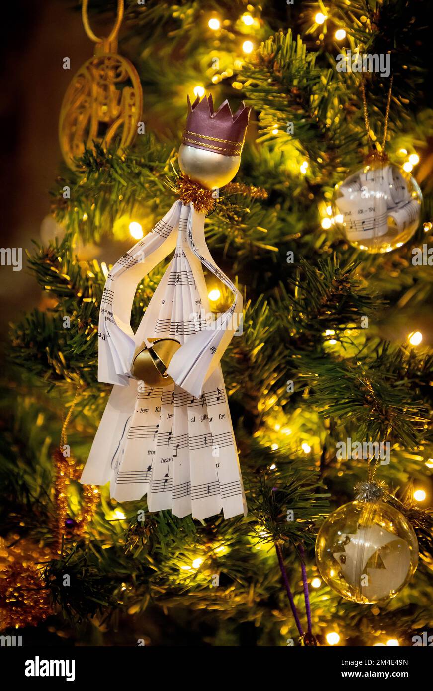 St Mary's Church Christmas Tree Festival in Lymm, Cheshire, a ...