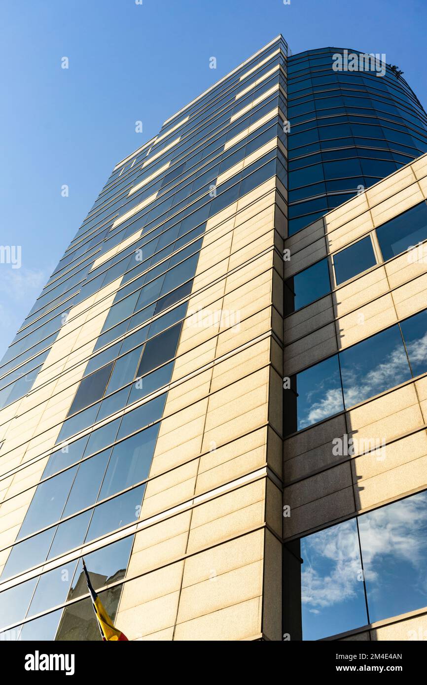 Modern building architecture in Bucharest city, Romania Stock Photo - Alamy