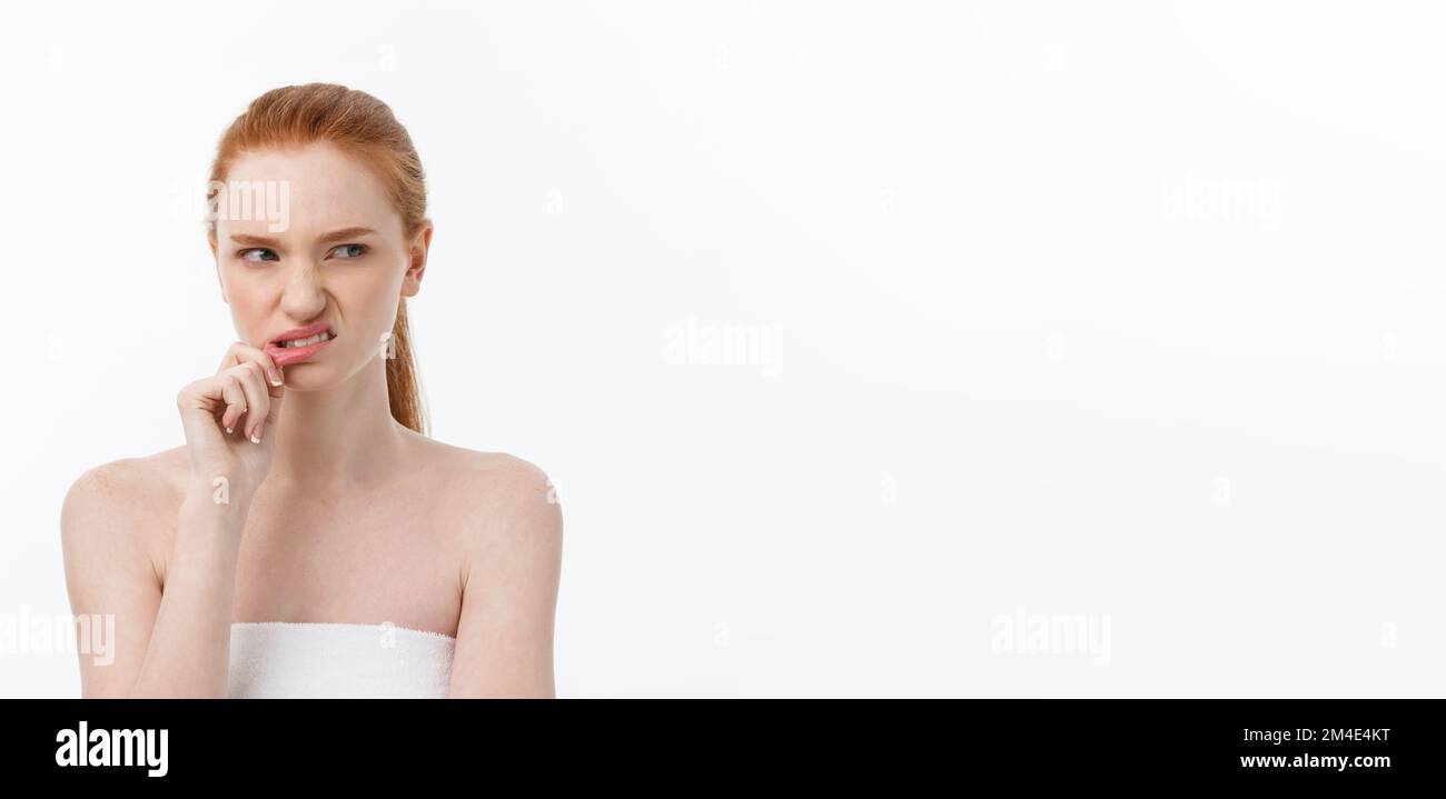 Portrait sad serious young woman with disappointed facial expression ...