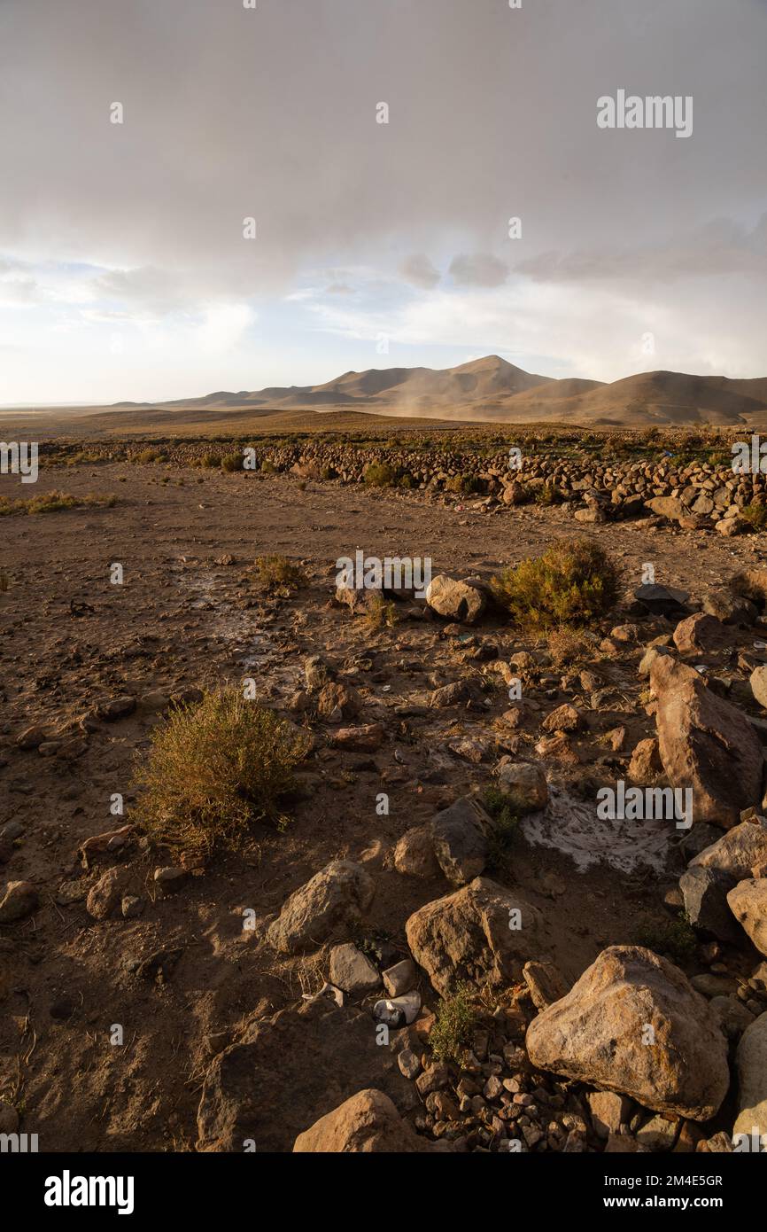 wallpaper of mountains and sky with clouds, floor with rocks, landscape ...