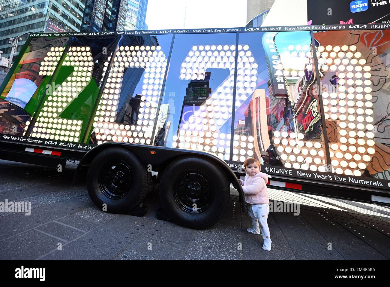 New Year's Eve numerals on display in Times Square, New York, USA ...