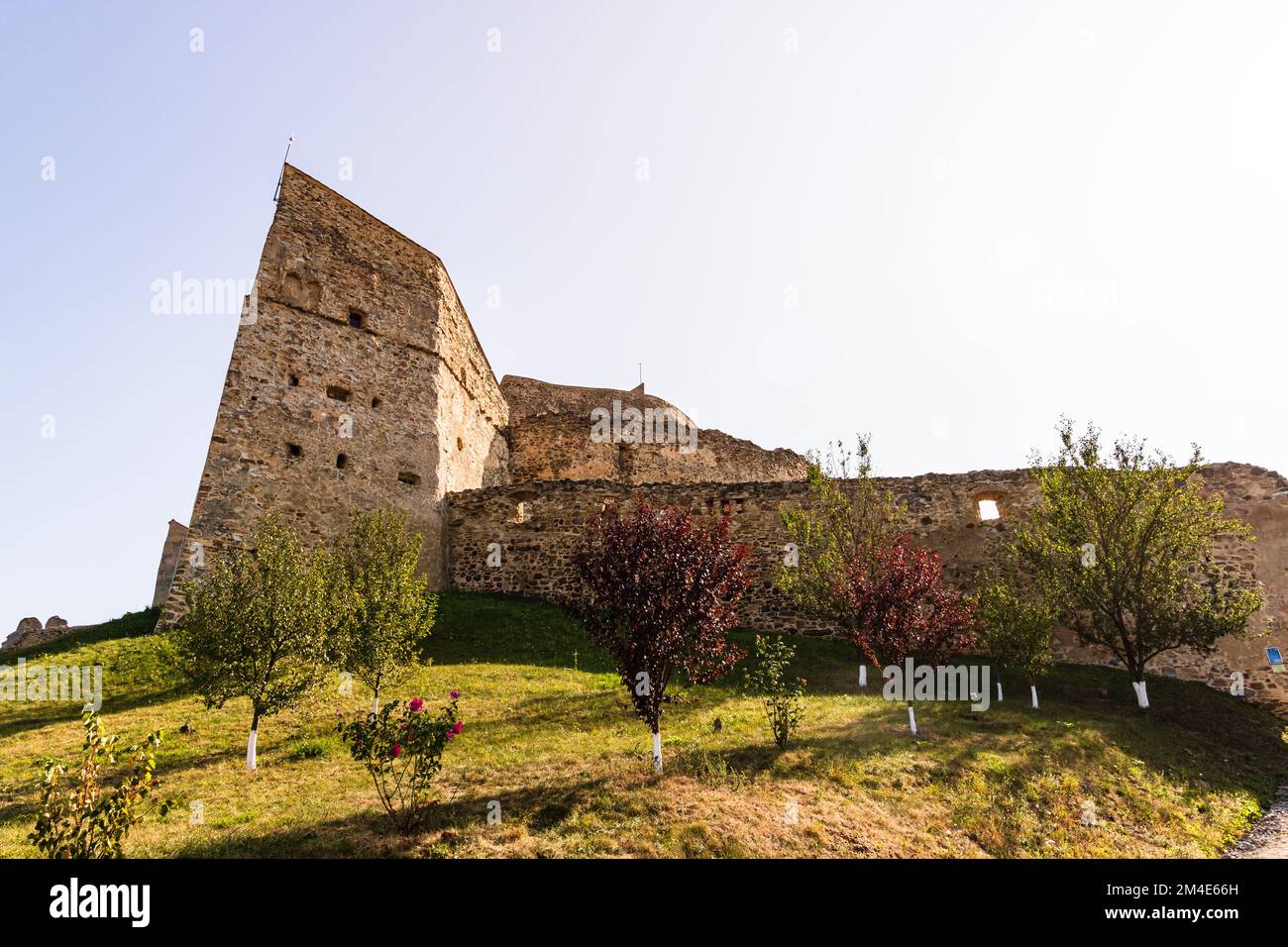 Famous Rupea fortress in Transylvania, Romania. Rupea Citadel (Cetatea ...