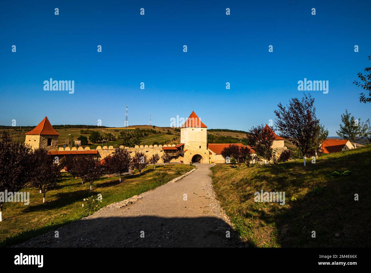 Famous Rupea fortress in Transylvania, Romania. Rupea Citadel (Cetatea ...