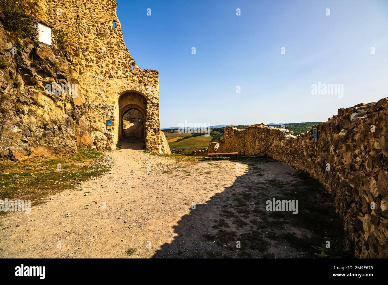 Famous Rupea fortress in Transylvania, Romania. Rupea Citadel (Cetatea ...