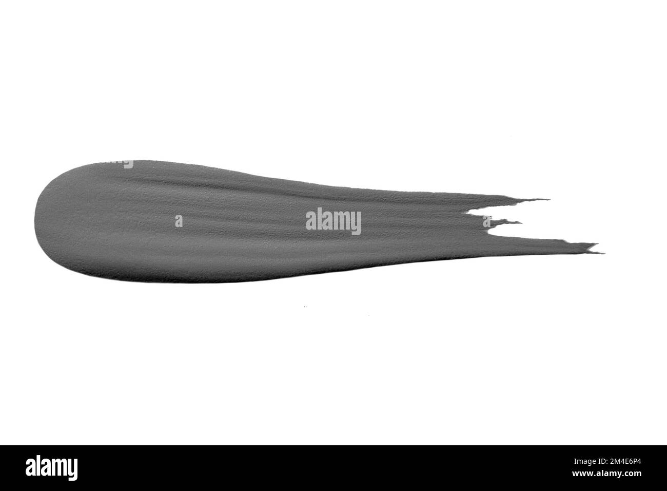 textured brushstroke of gray paint on white background isolated Stock ...