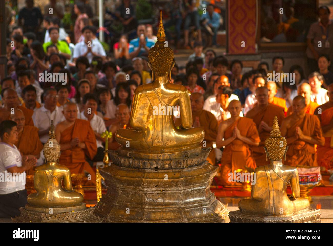 Buddhist Monks make a pilgrimage at Songkran Event, where the ...