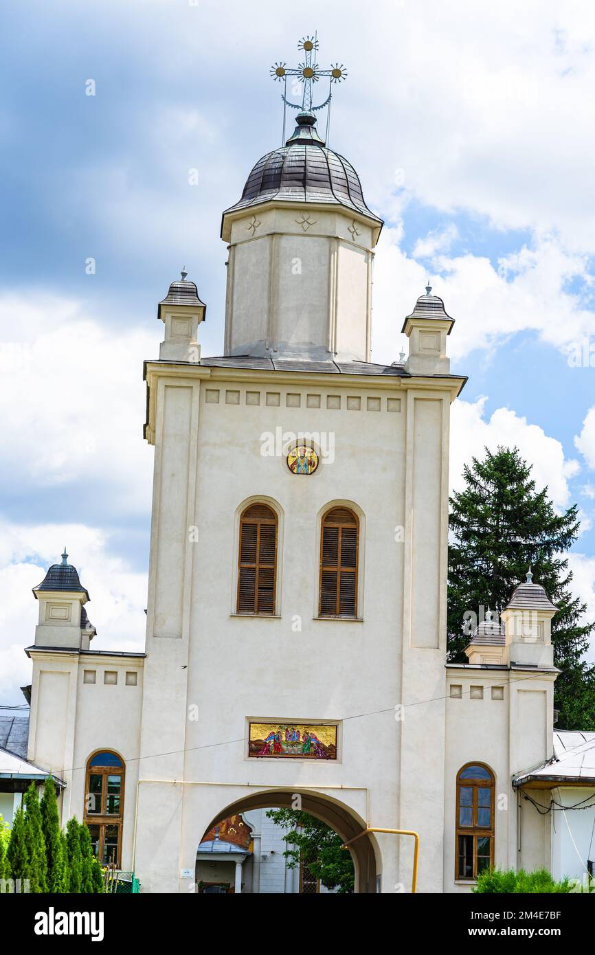 Facade of pasarea monastery, orthodox church architectural details ...