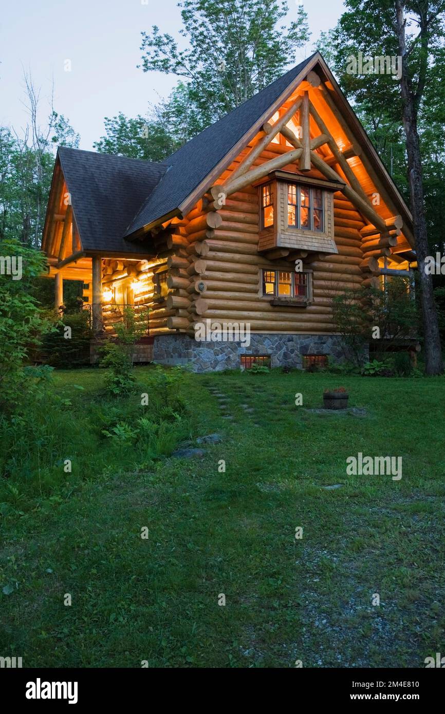Log Cabin Stone Foundation Cottage. The Foundation Of The Cottage Is