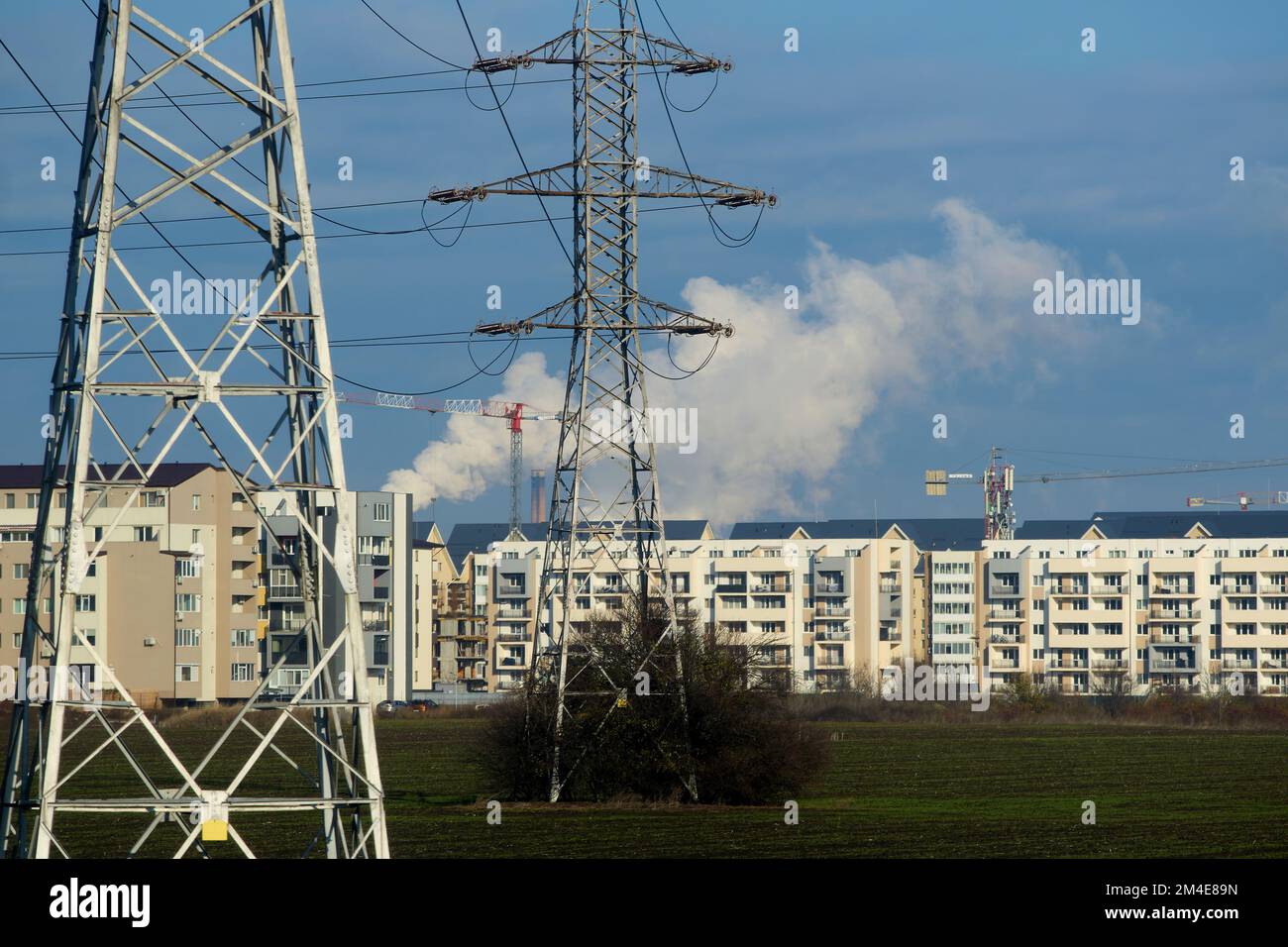 Bucharest, Romania - December 13, 2022: Chimney of Bucharest CET Sud ...