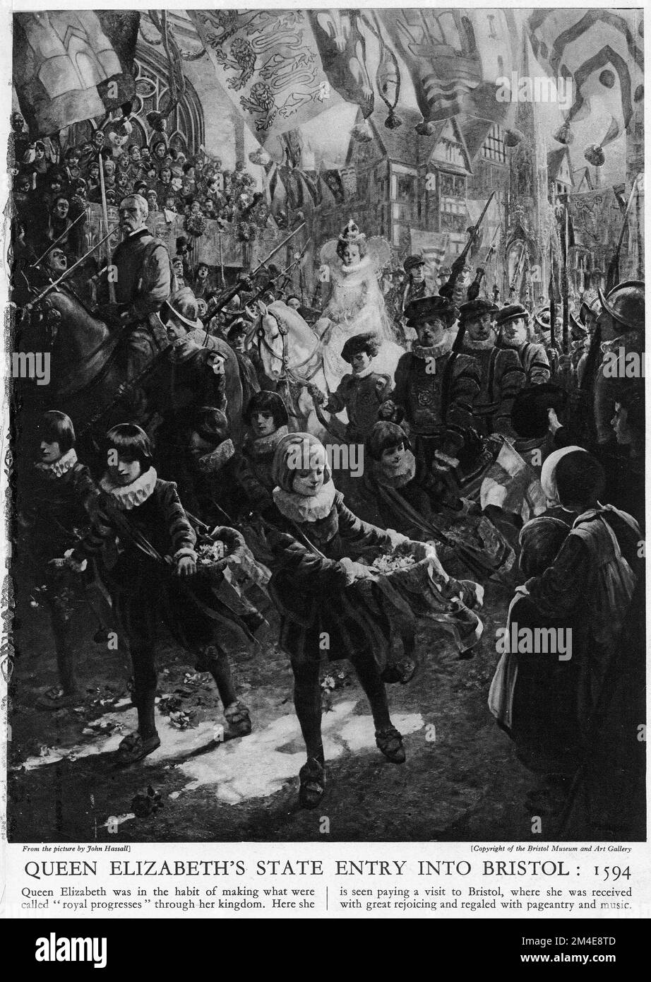 Woman and horse painting 16th century Black and White Stock Photos ...