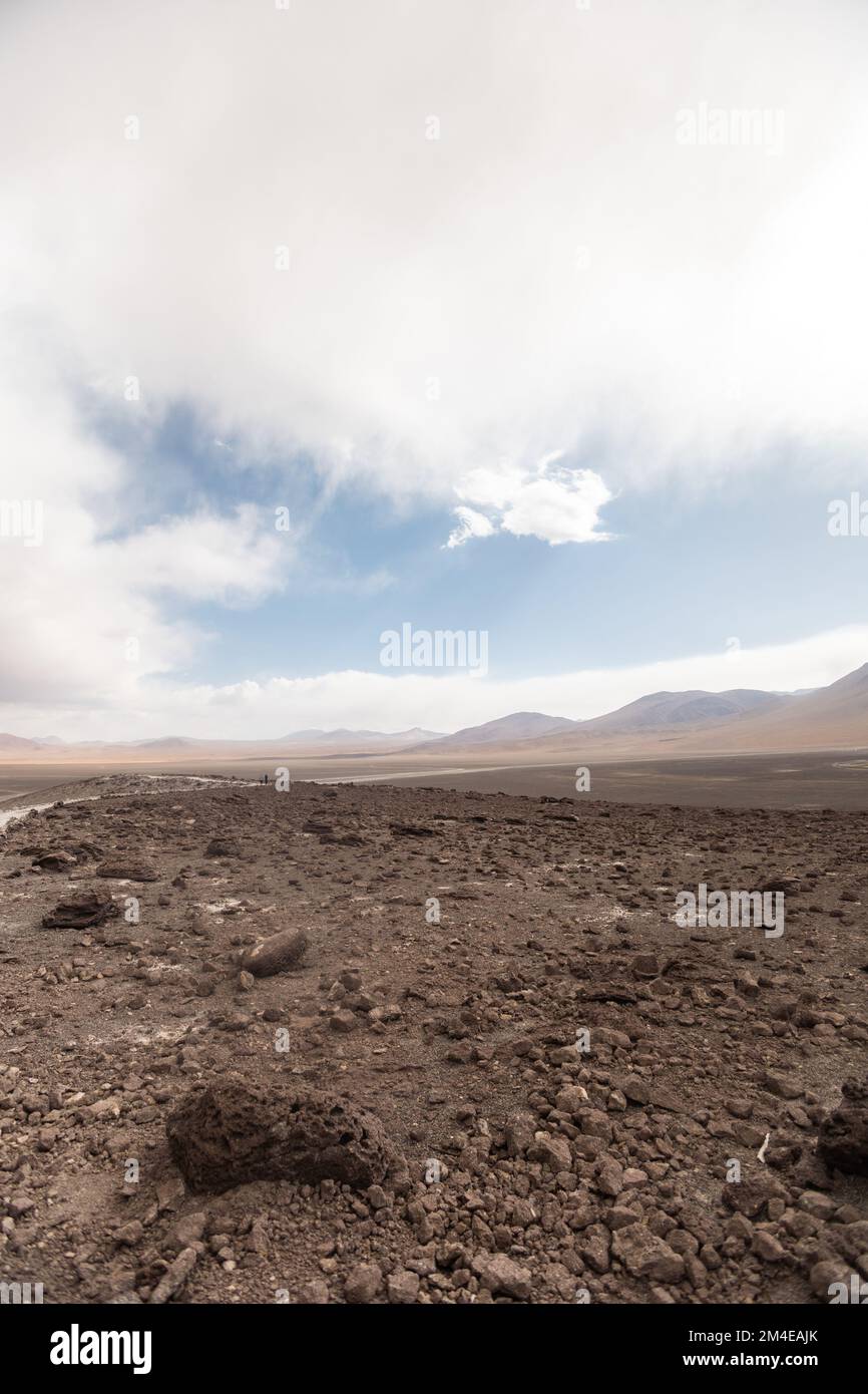 beautiful mountainous and desert area with rocks, landscape with clear ...