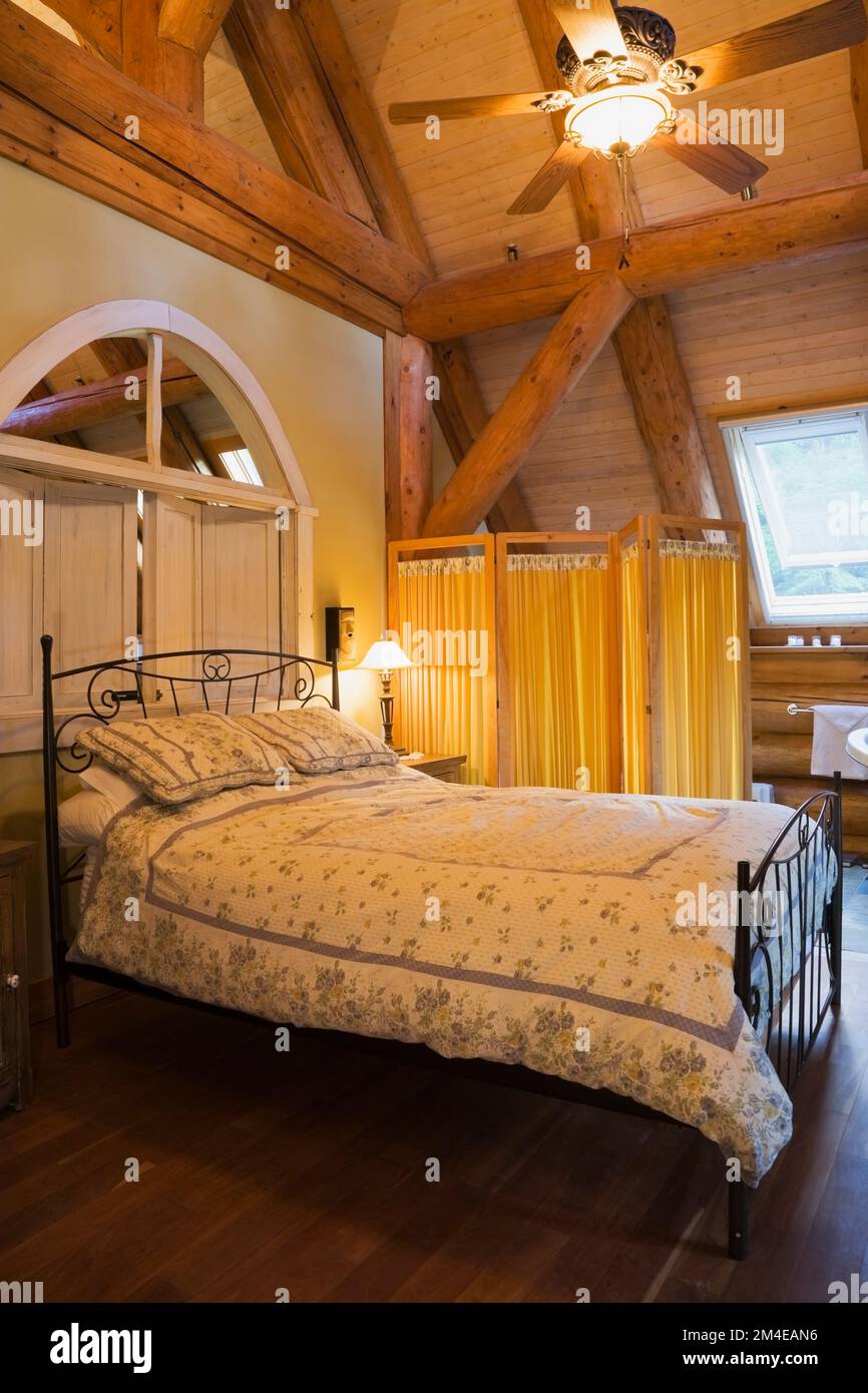 Antique double bed in master bedroom on upstairs floor inside 2003 ...