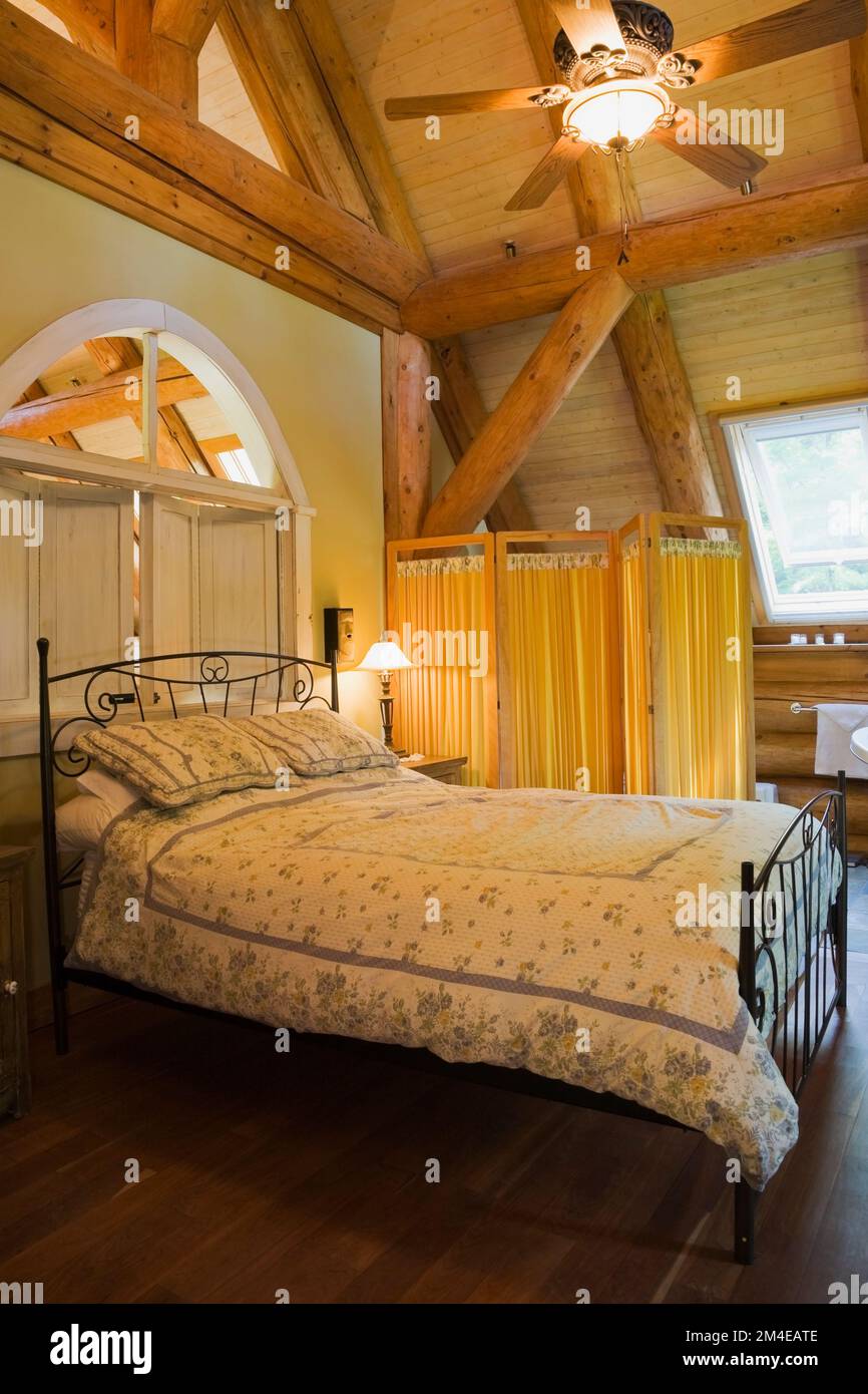Antique double bed in master bedroom on upstairs floor inside 2003 ...