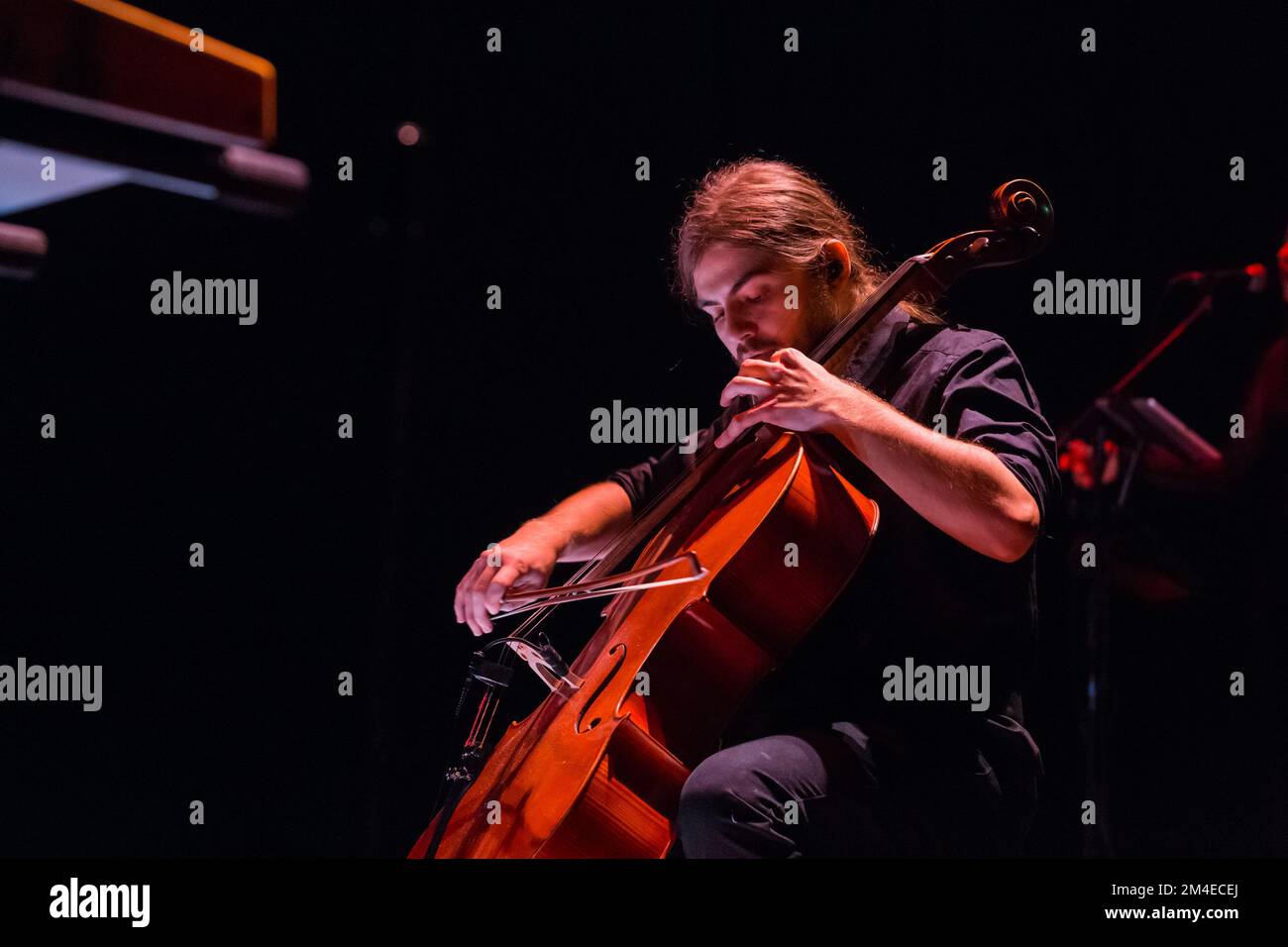 cellist during the Italian singer Music Concert Noemi - Live 2022 on ...