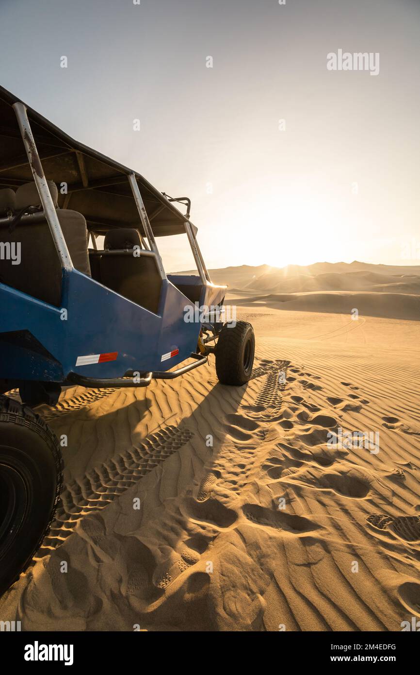 details of a car for extreme games in the desert, scene in the day with ...