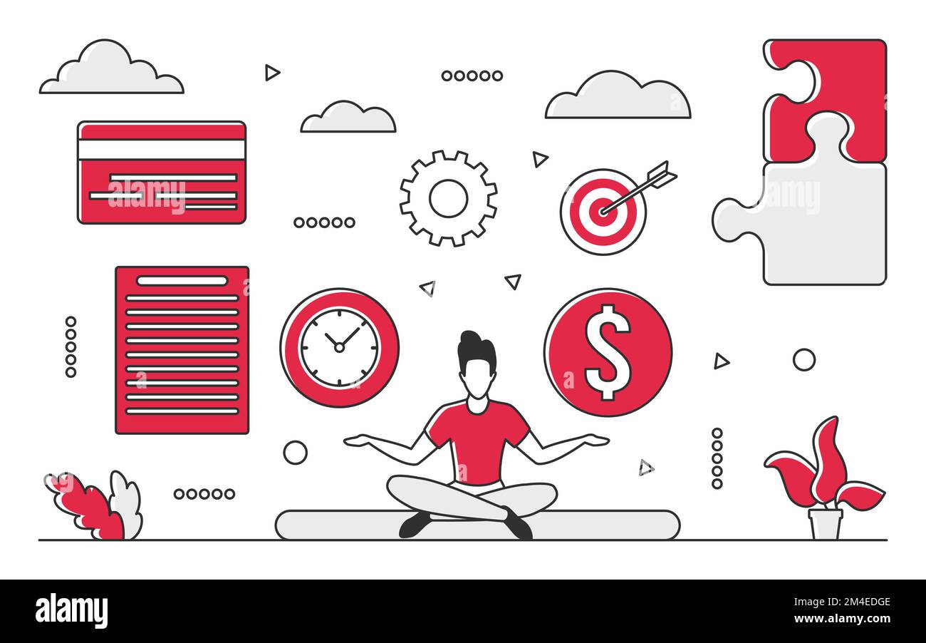 Finance accounting management. Money planning strategy, budget managing ...