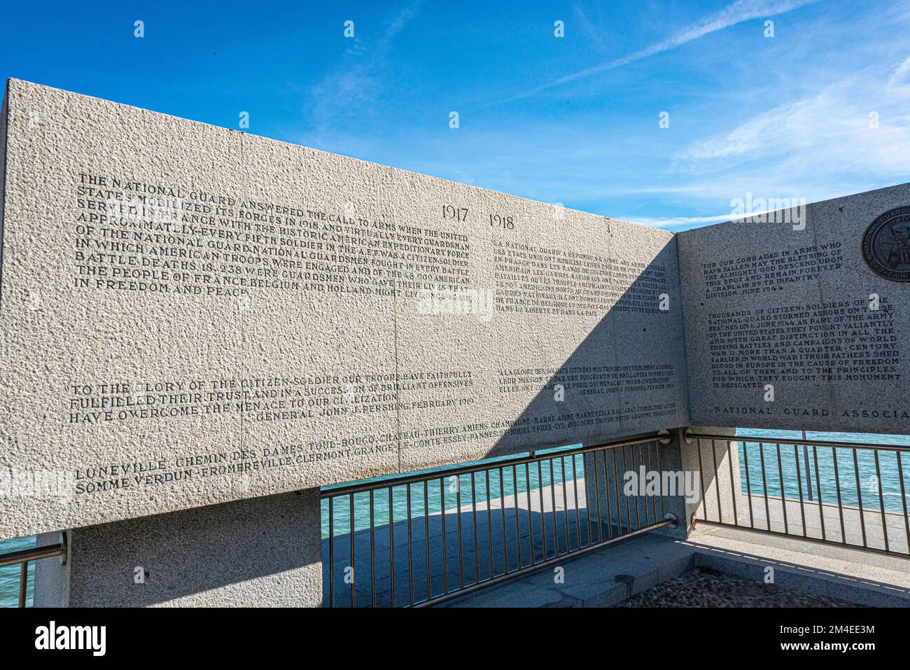Walls of US Monument at Omaha beach Stock Photo - Alamy