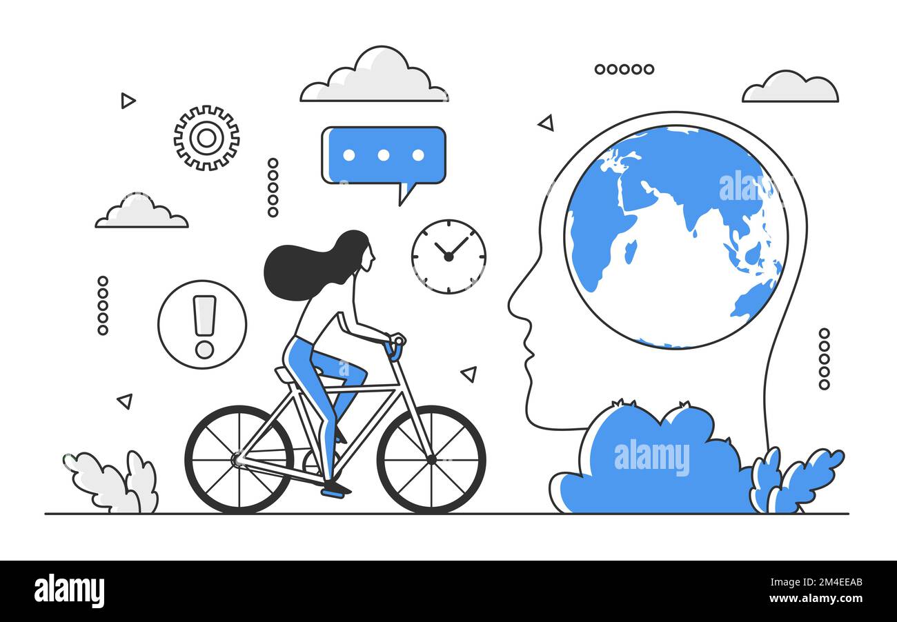 Healthy lifestyle and thinking. Body and mental wellness, healthy daily ...