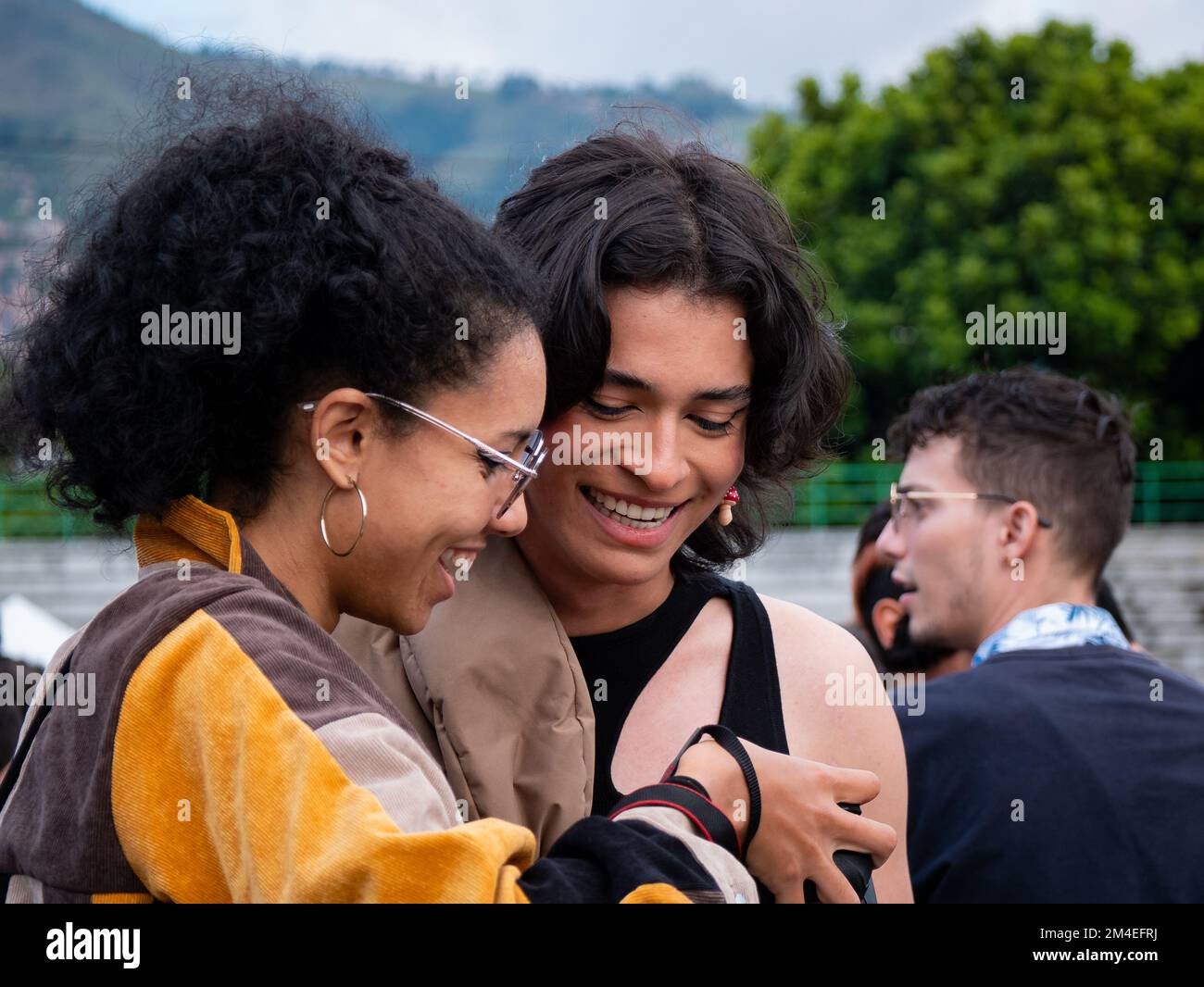 Medellin, Antioquia, Colombia - November 14 2022: Young Colombian Woman ...
