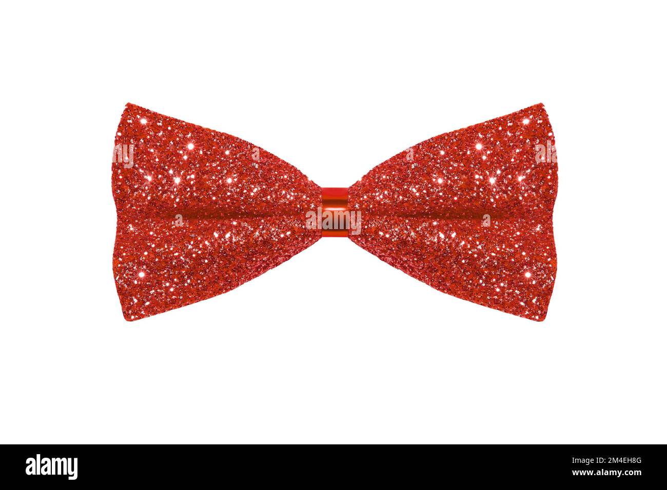Red shiny bow isolated on white background Stock Photo - Alamy