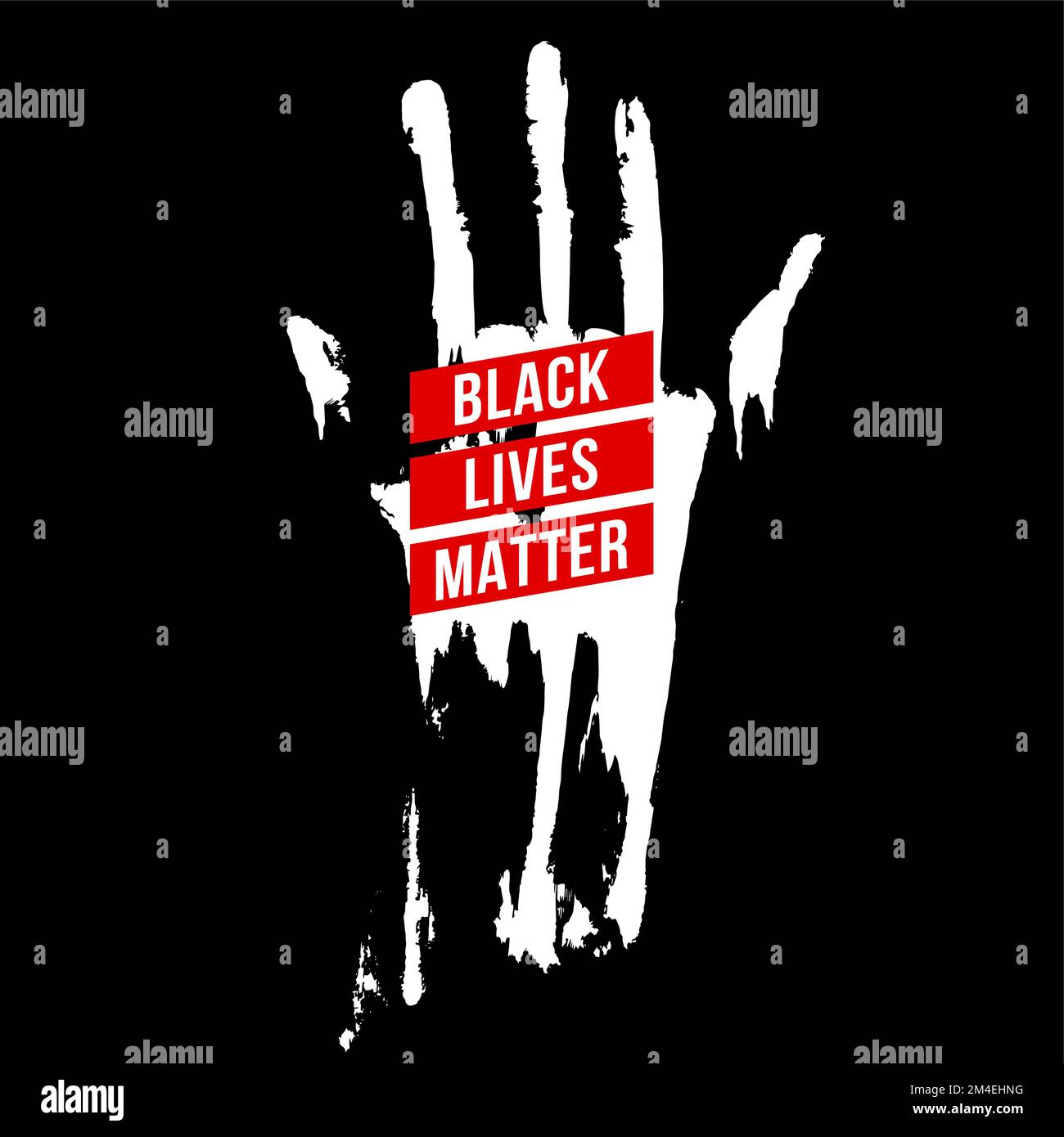 Bloody Hand, Design Concept for Stand Against Racial Injustice. Protest ...