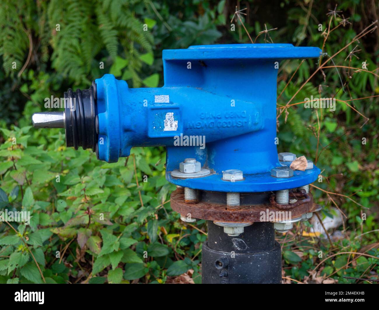 Hydrant on the street. For connecting a hose. Communications in the ...