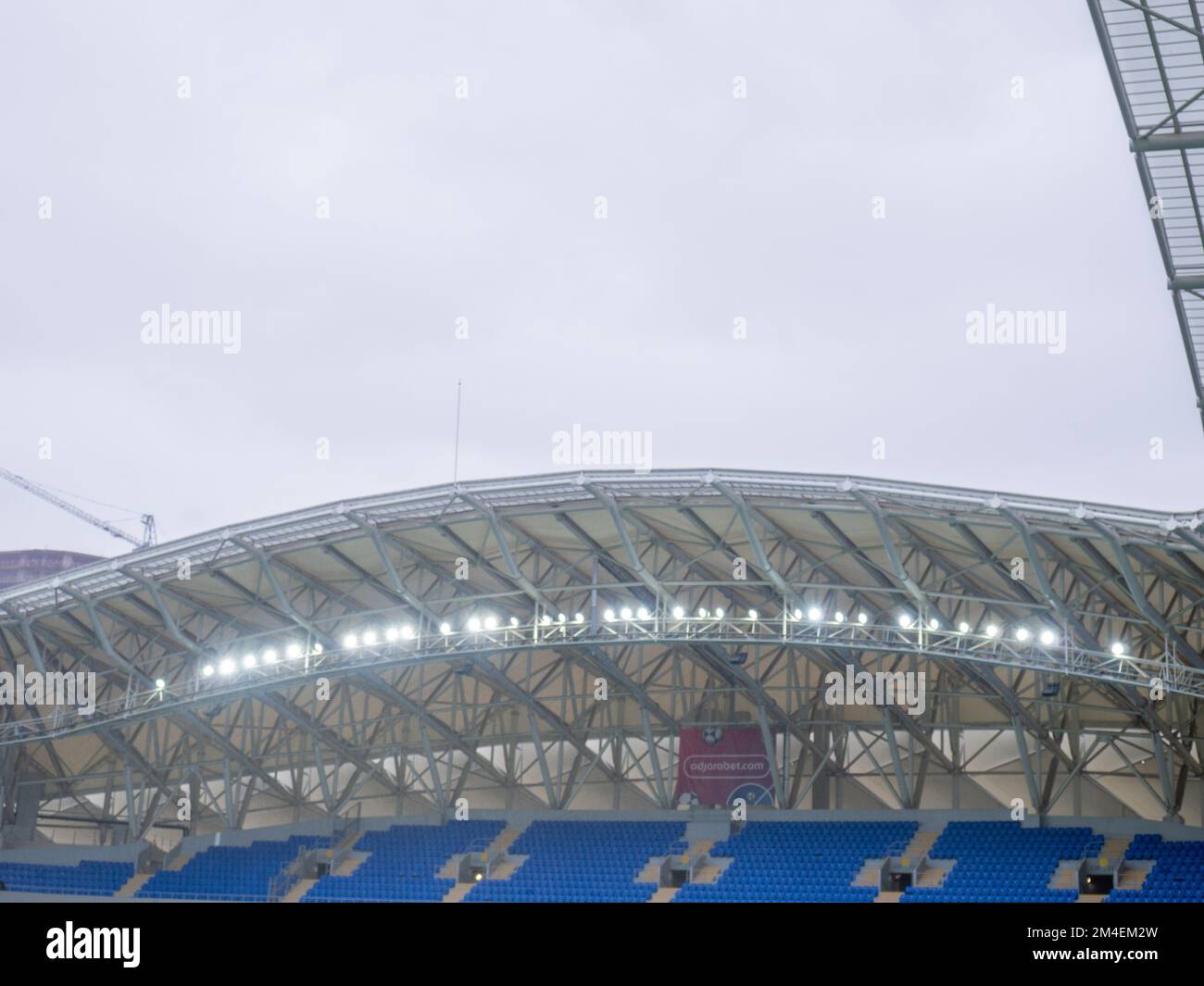 Batumi, Georgia. 12.03.2022 Arch of the stadium. Engineering design ...