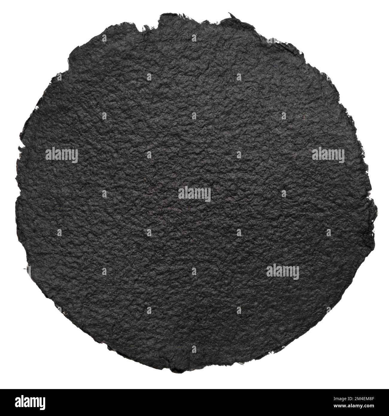 circular sheet of blank black watercolor paper isolated on white Stock ...