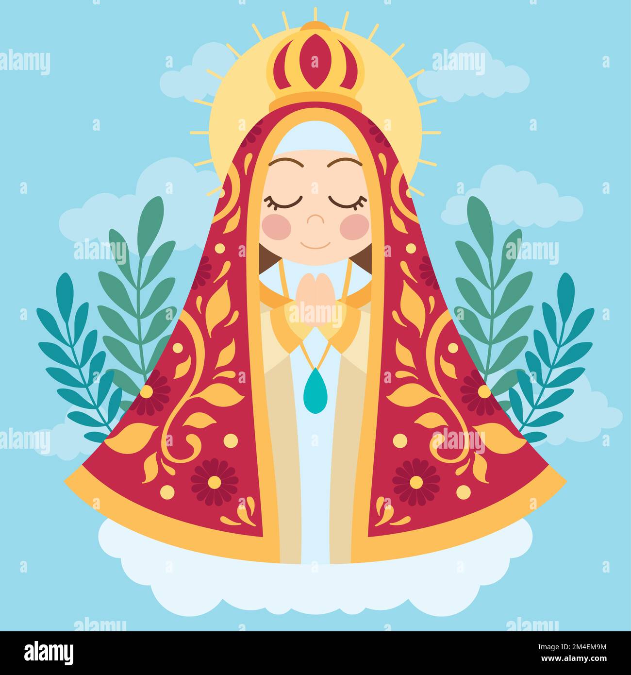 Isolated cute virgin mary character Vector Stock Vector Image & Art - Alamy