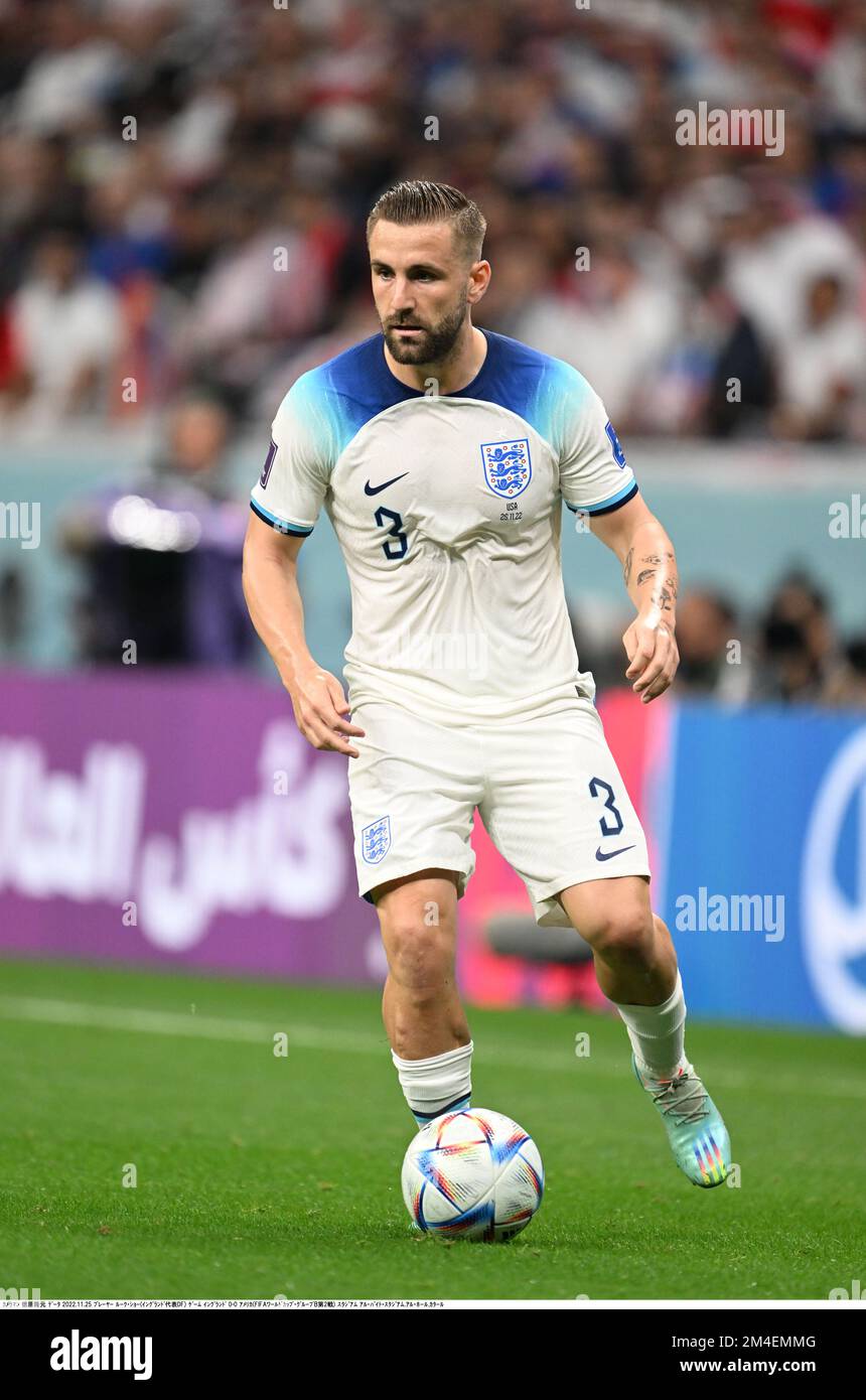 England's Luke Shaw during the FIFA World Cup Qatar 2022 Group B match ...