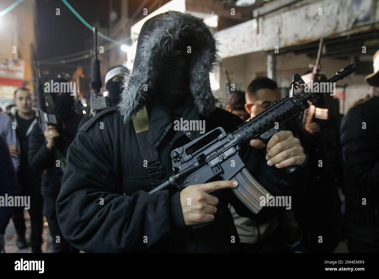 Nablus, Palestine. 20th Dec, 2022. A Palestinian gunman from the Al ...