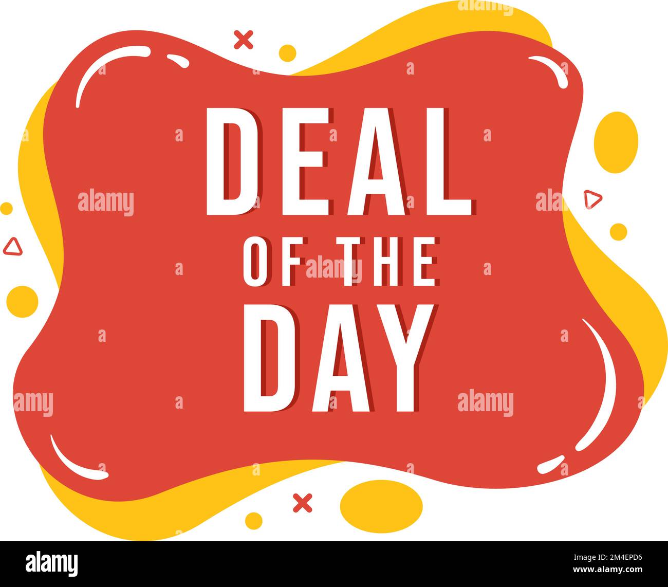 Daily Deals of The Day with Decorative Lettering Text Style for Poster ...
