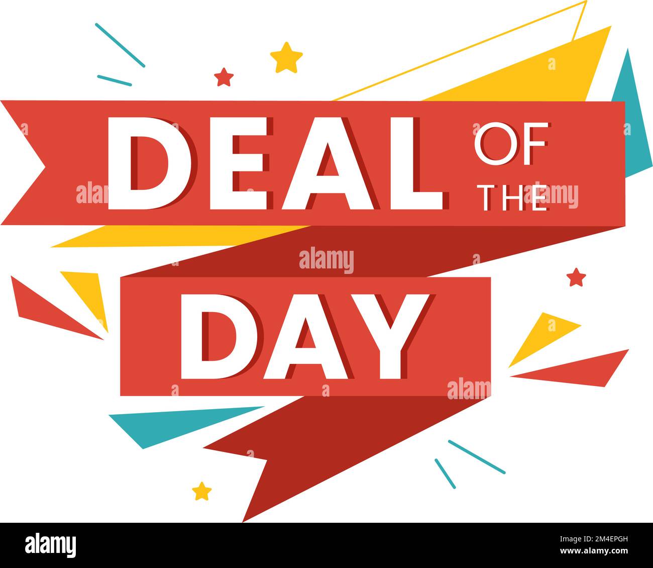 Daily Deals of The Day with Decorative Lettering Text Style for Poster ...