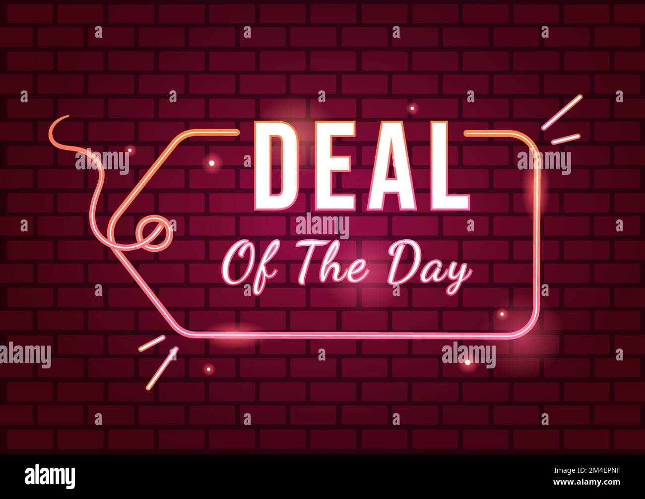 Daily Deals of The Day with Decorative Lettering Text Style for Poster ...