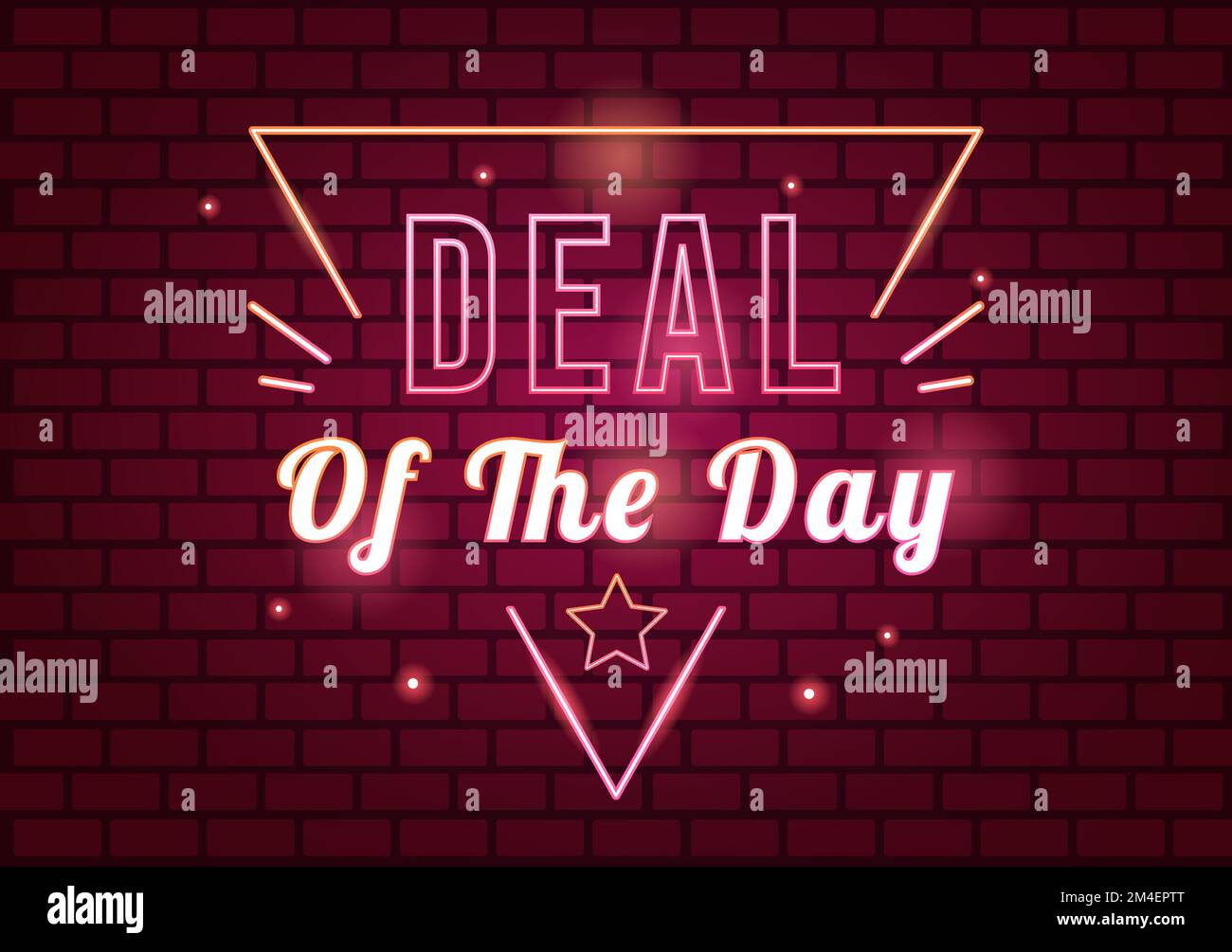 Daily Deals of The Day with Decorative Lettering Text Style for Poster ...