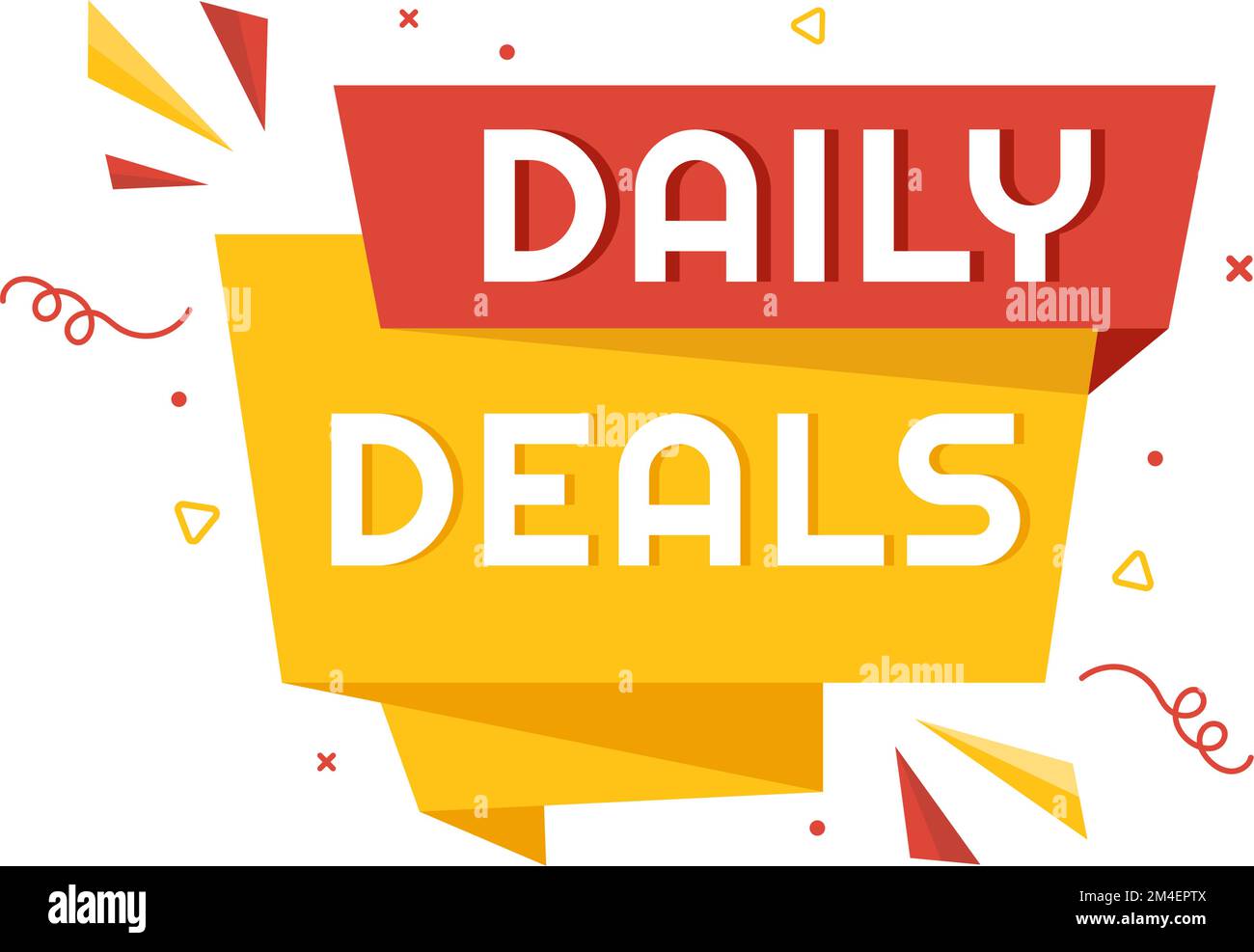 Daily Deals of The Day with Decorative Lettering Text Style for Poster ...