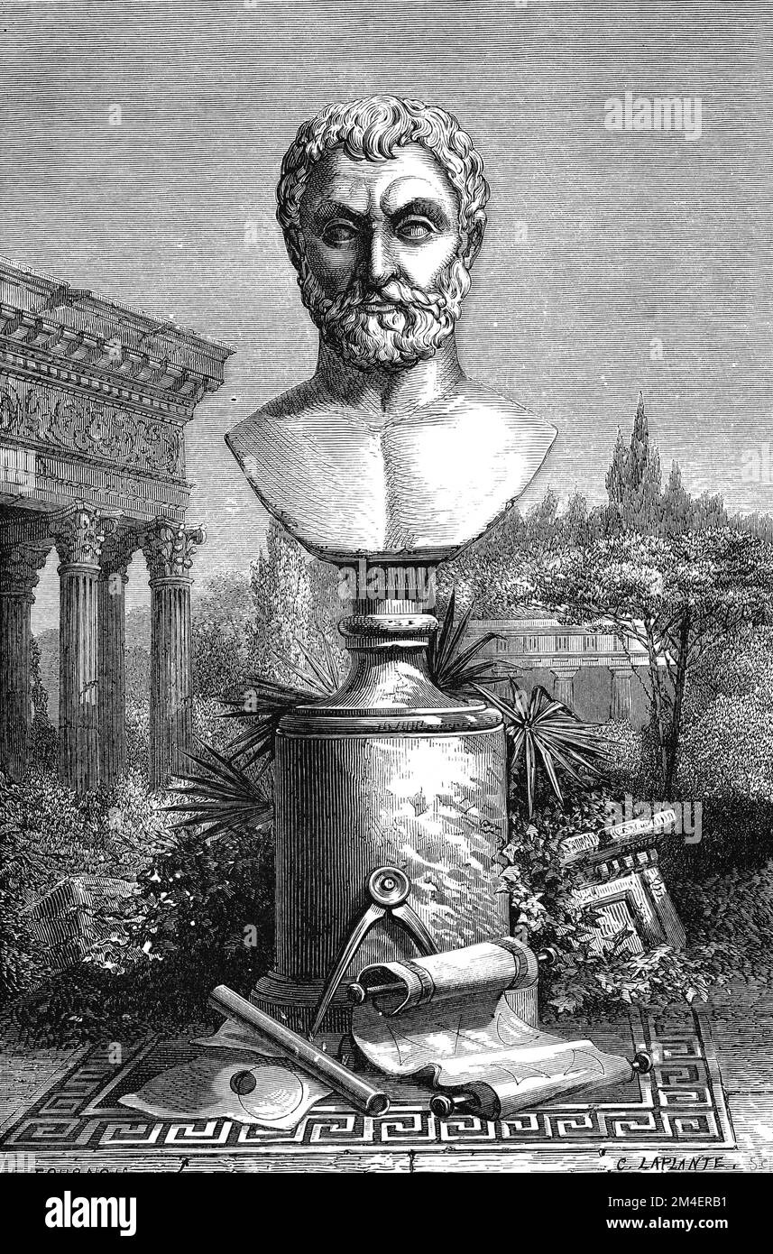 Thales, Ancient Greek philosopher, illustration Stock Photo - Alamy