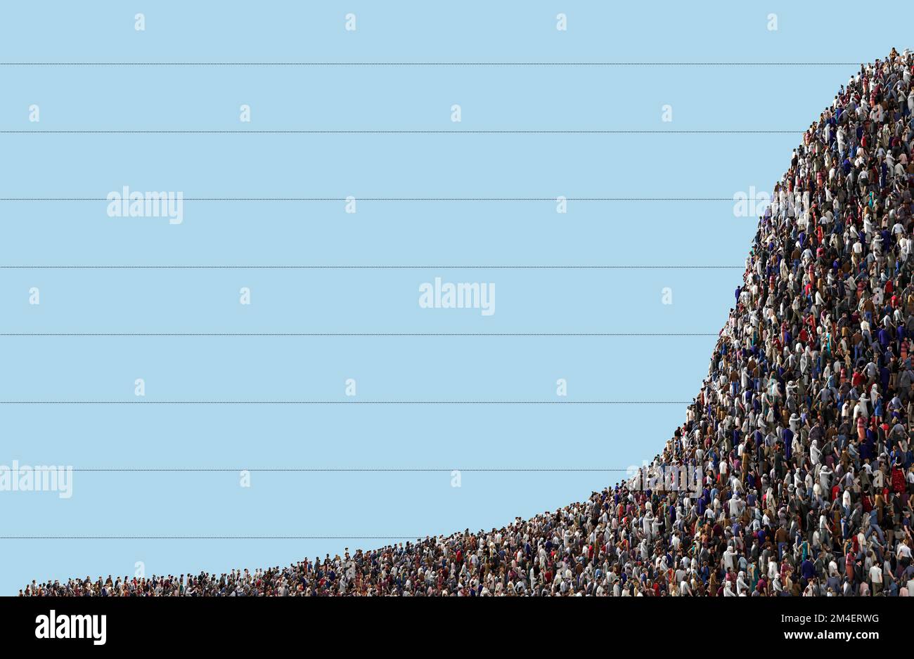 Increasing world population, illustration Stock Photo - Alamy