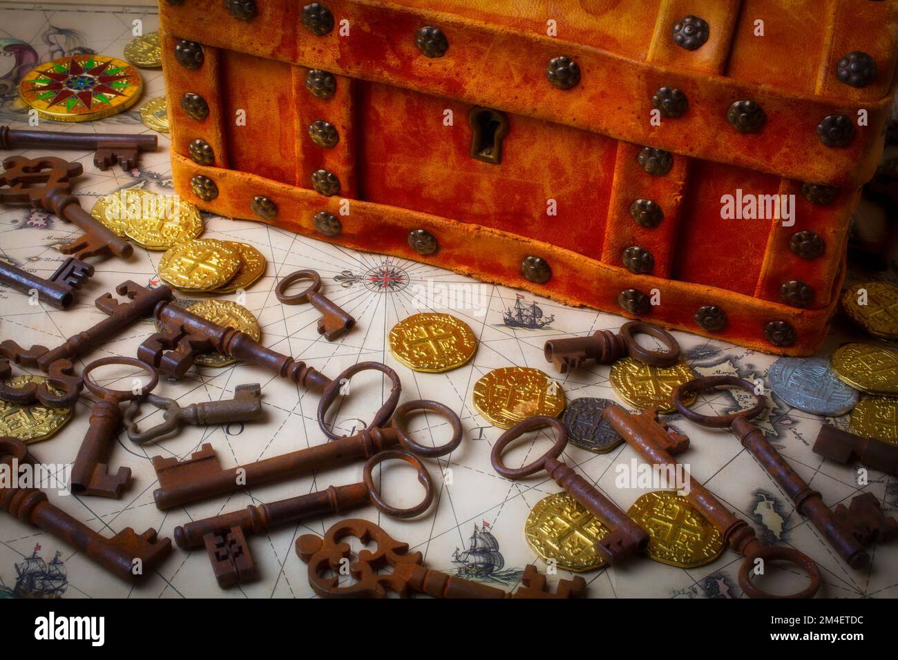 Map key compass hi-res stock photography and images - Alamy