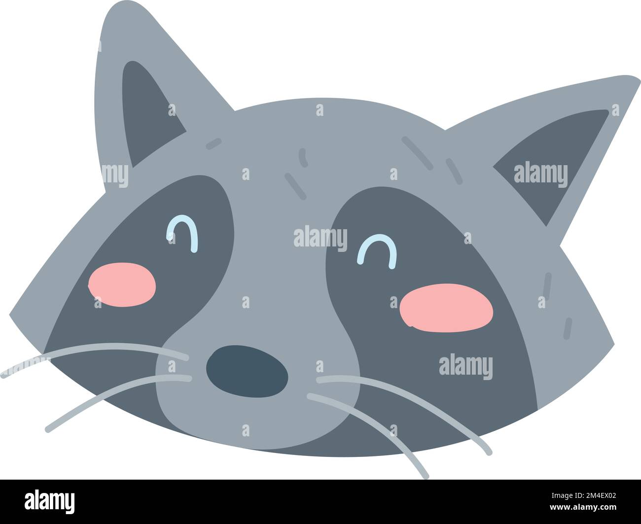 Isolated cute raccoon avatar sketch doodle Vector Stock Vector Image ...