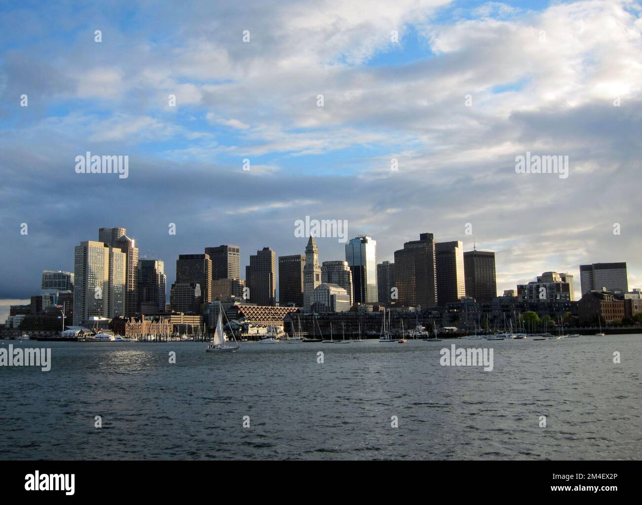 A gorgeous view of the Charles River's lower basin with Boston's modern ...
