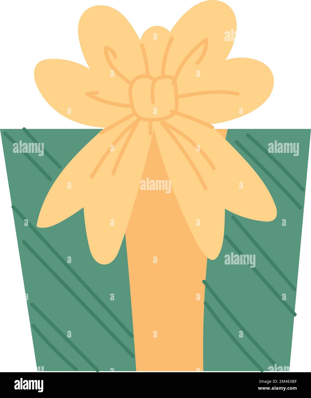 Isolated colored gift box with a ribbon Vector Stock Vector Image & Art ...